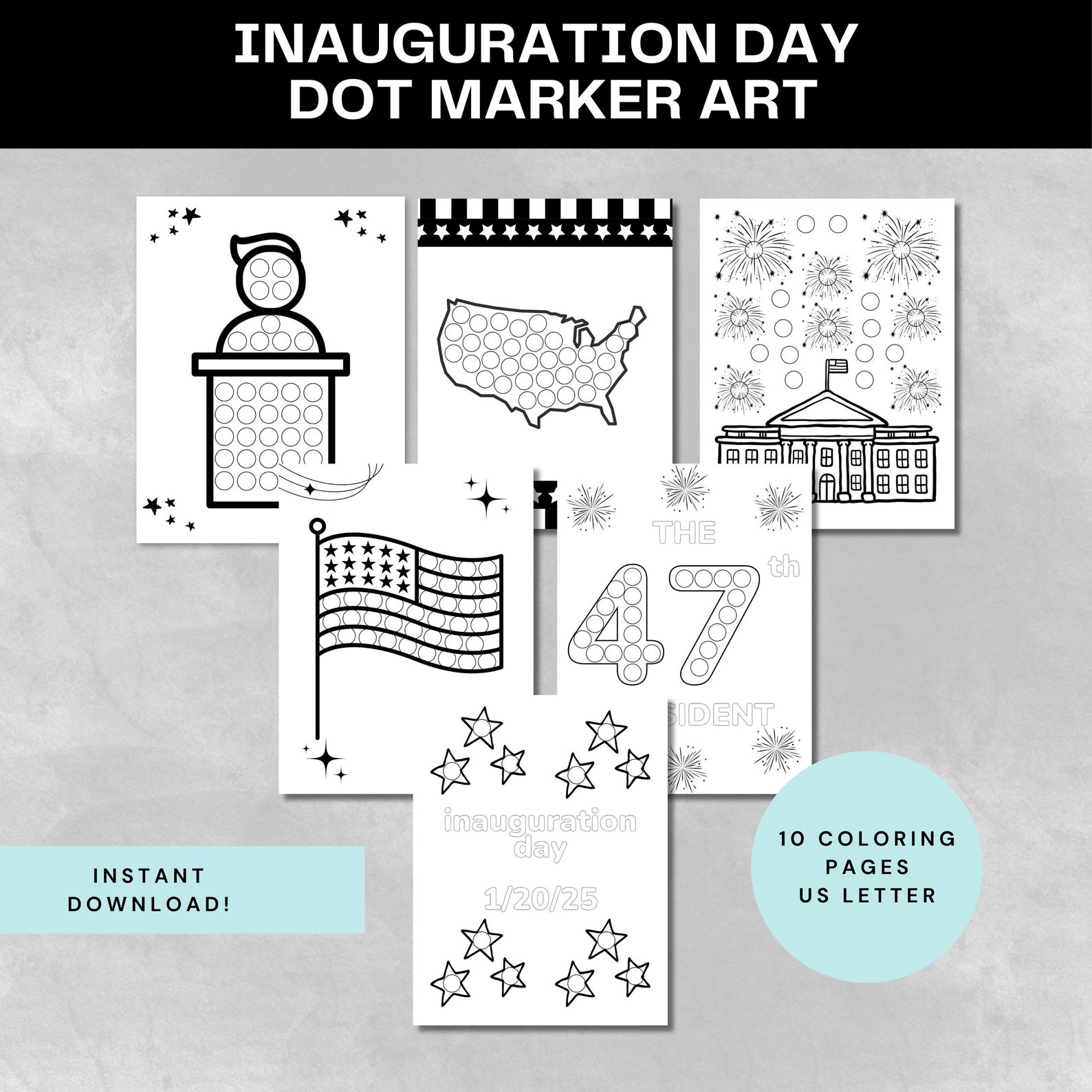 Inauguration Day Dot Marker Activity Do a Dot Trump Inauguration Day ...