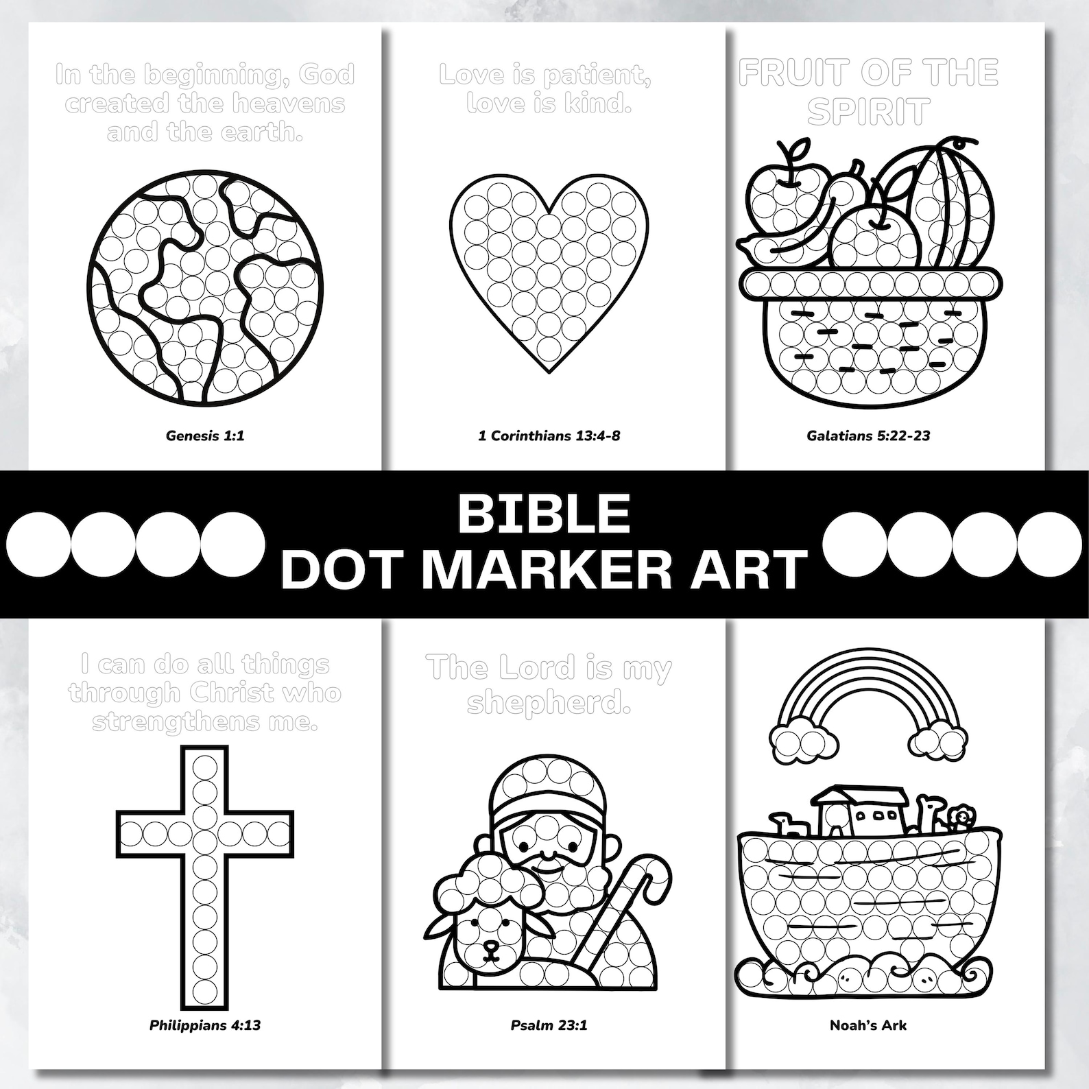 Bible Do a Dot Christian Dot Marker Coloring Pages Printable Armor of ...