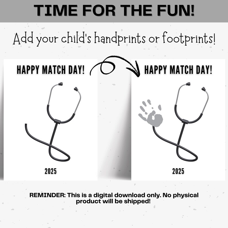 Match Day Handprint Craft Match Day Sign Handprint Keepsake for Kids ...