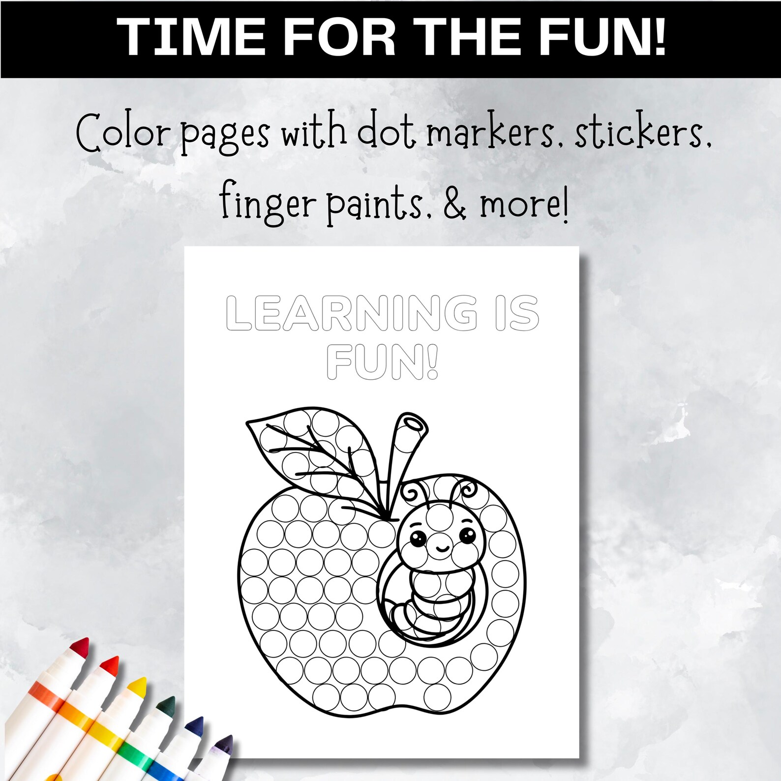 Back to School Dot Marker Coloring Pages Do a Dot Printable First Day ...