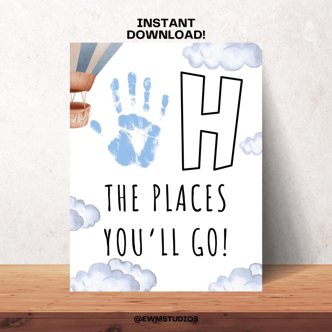 Oh the Places Youll Go Dr Seuss Handprint Craft Read Across America ...