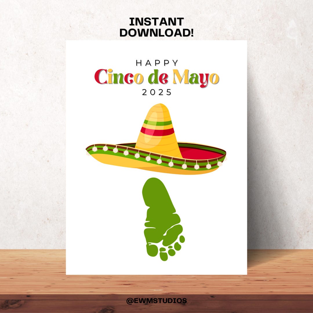 Cinco De Mayo Handprint Craft Printable Fiesta Activity for Cinco De ...