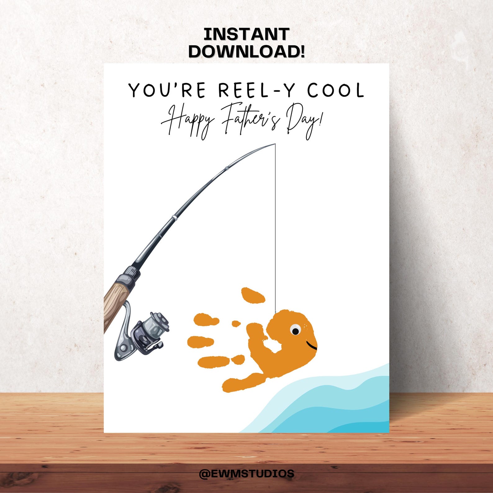 Fathers Day Handprint Fish Craft Grandpa Fathers Day Printable Dad ...