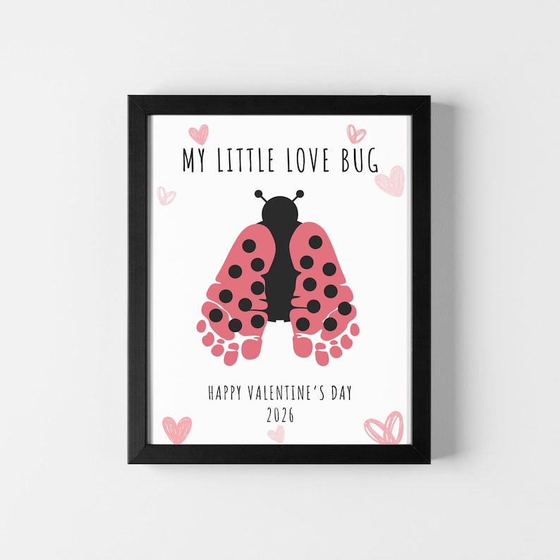 Love Bug Valentines Day Craft Valentines Handprint Keepsake Baby ...