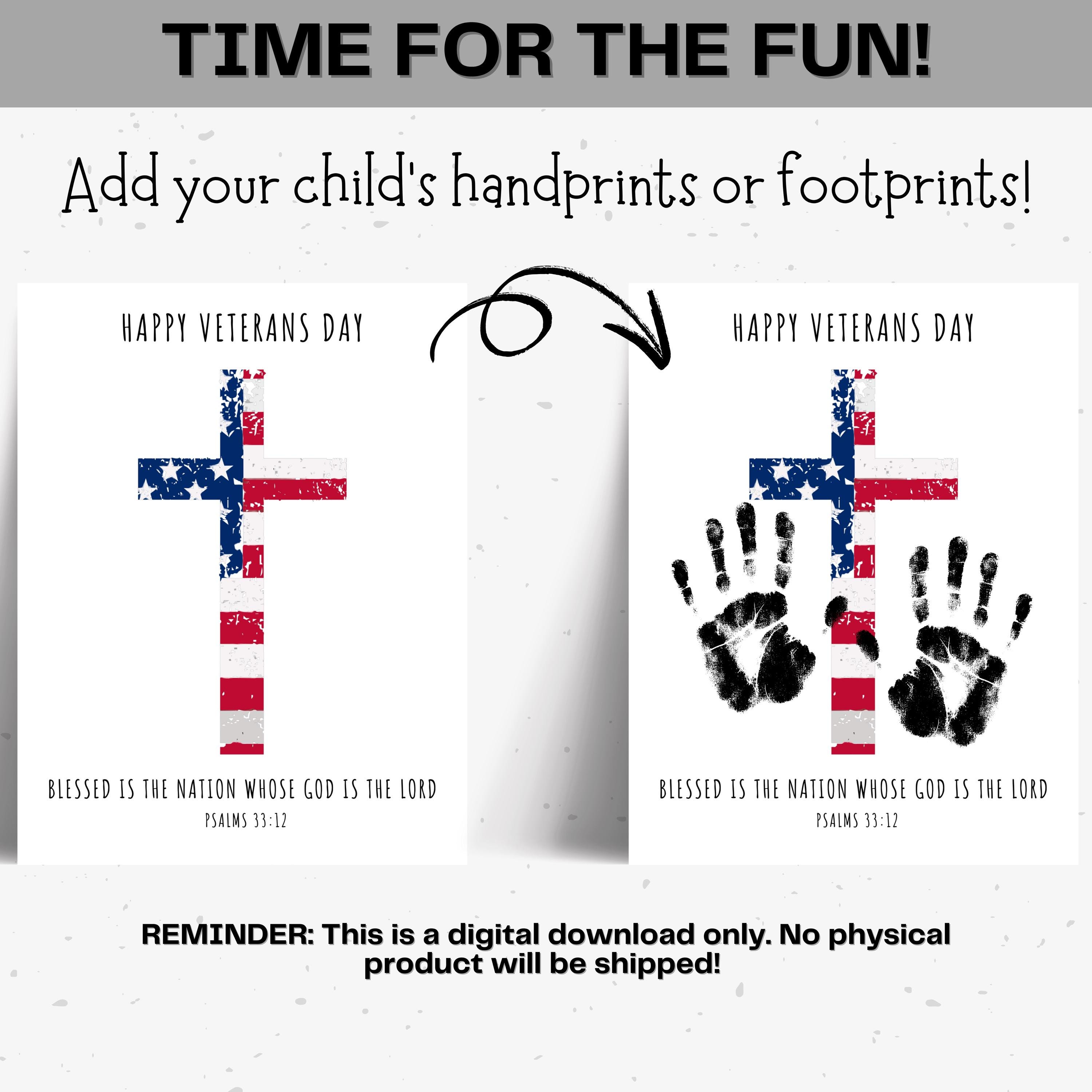 Veterans Day Craft for Kids Handprint Art Christian Veterans Day Gift ...