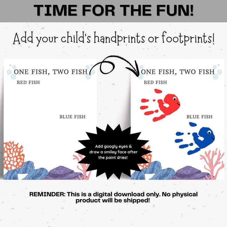 One Fish Two Fish Dr Seuss Handprint Craft Read Across America ...