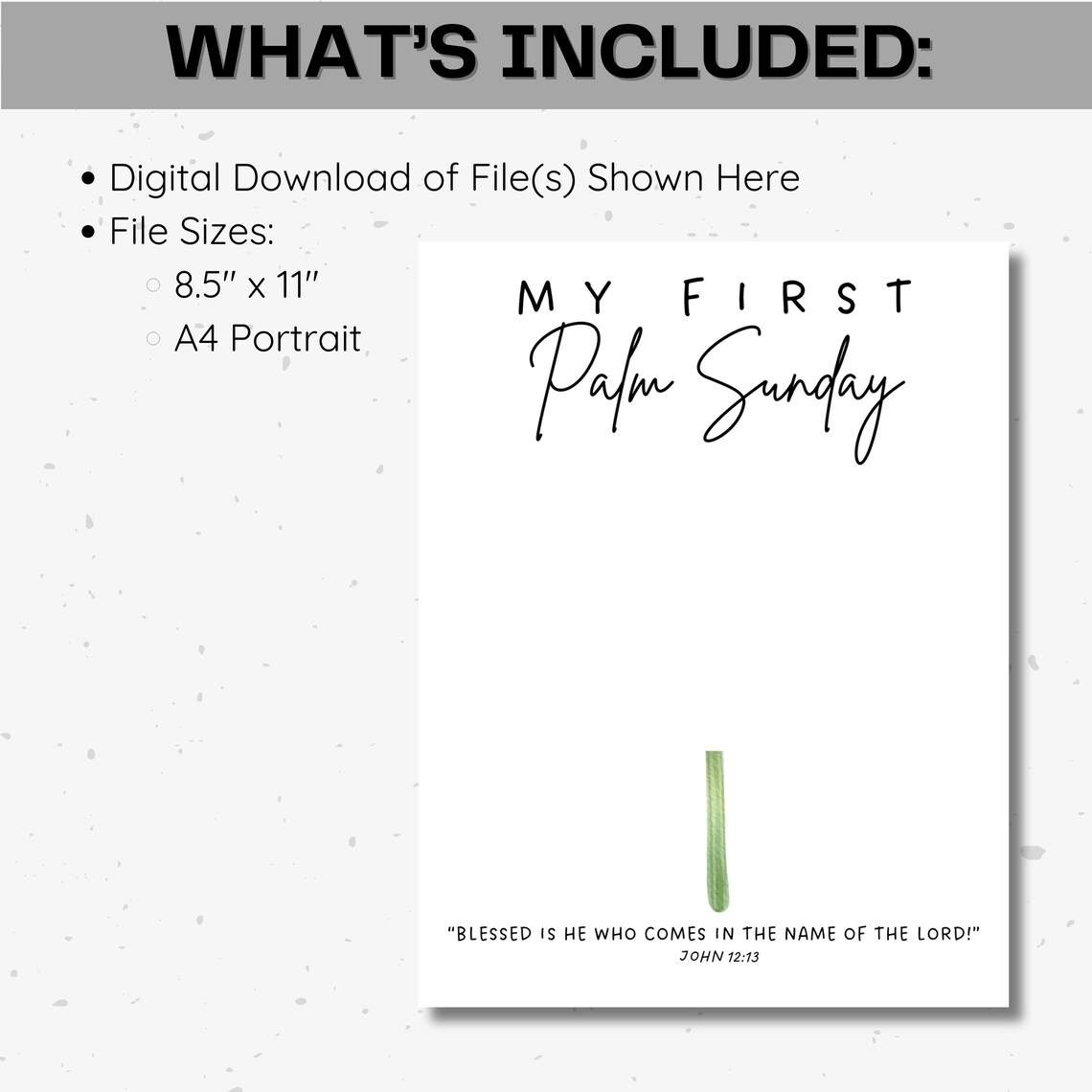 Babys First Palm Sunday Footprint Printable Palm Sunday Craft Story of ...