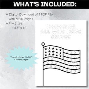 Memorial Day Dot Marker Activity Printable Memorial Day Games USA Craft ...