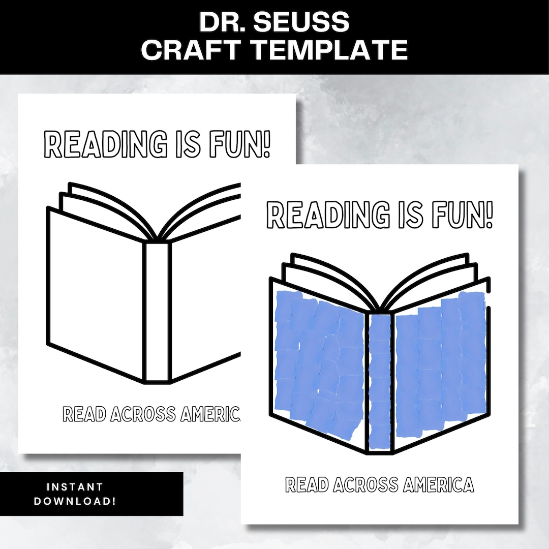 Read Across America Dr Seuss Craft Template Printable Reading is Fun ...