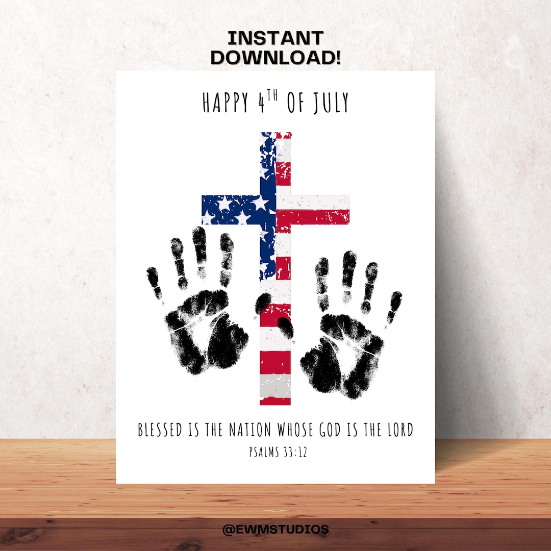 Christian 4th of July Craft Printable American Flag Independence Day ...