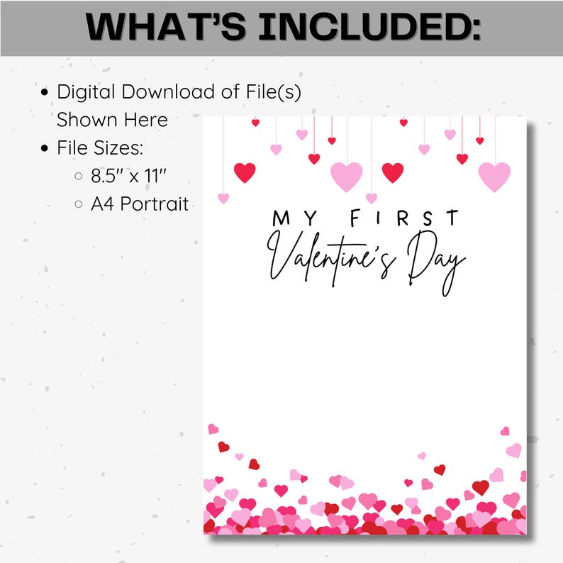 Babys First Valentine Handprint Craft Valentines Handprint Keepsake ...