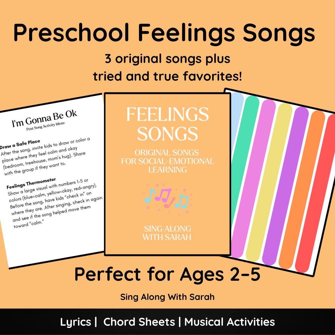 Feelings Song Bundle | 3 Original Preschool Songs + Activities | SEL ...