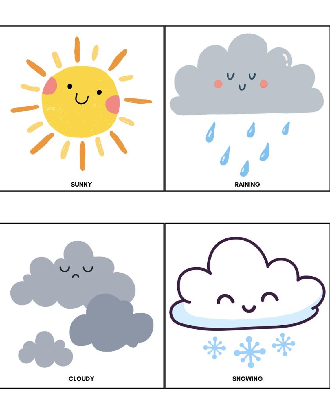 What’s the Weather Song + Flashcards | Preschool Circle Time Printable ...