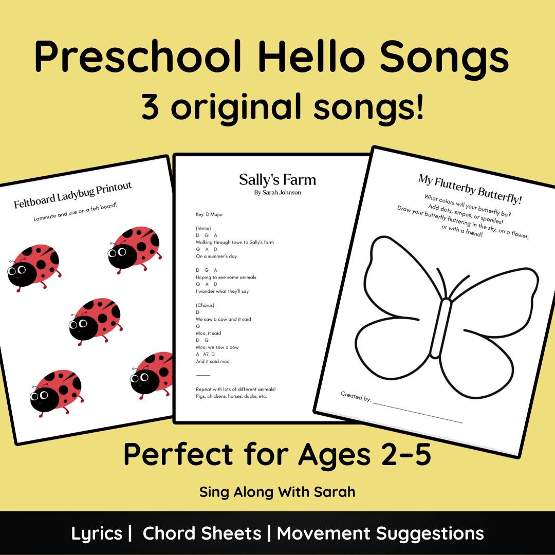 Hello Song Bundle | 3 Original Preschool Songs | Circle Time | Greeting ...