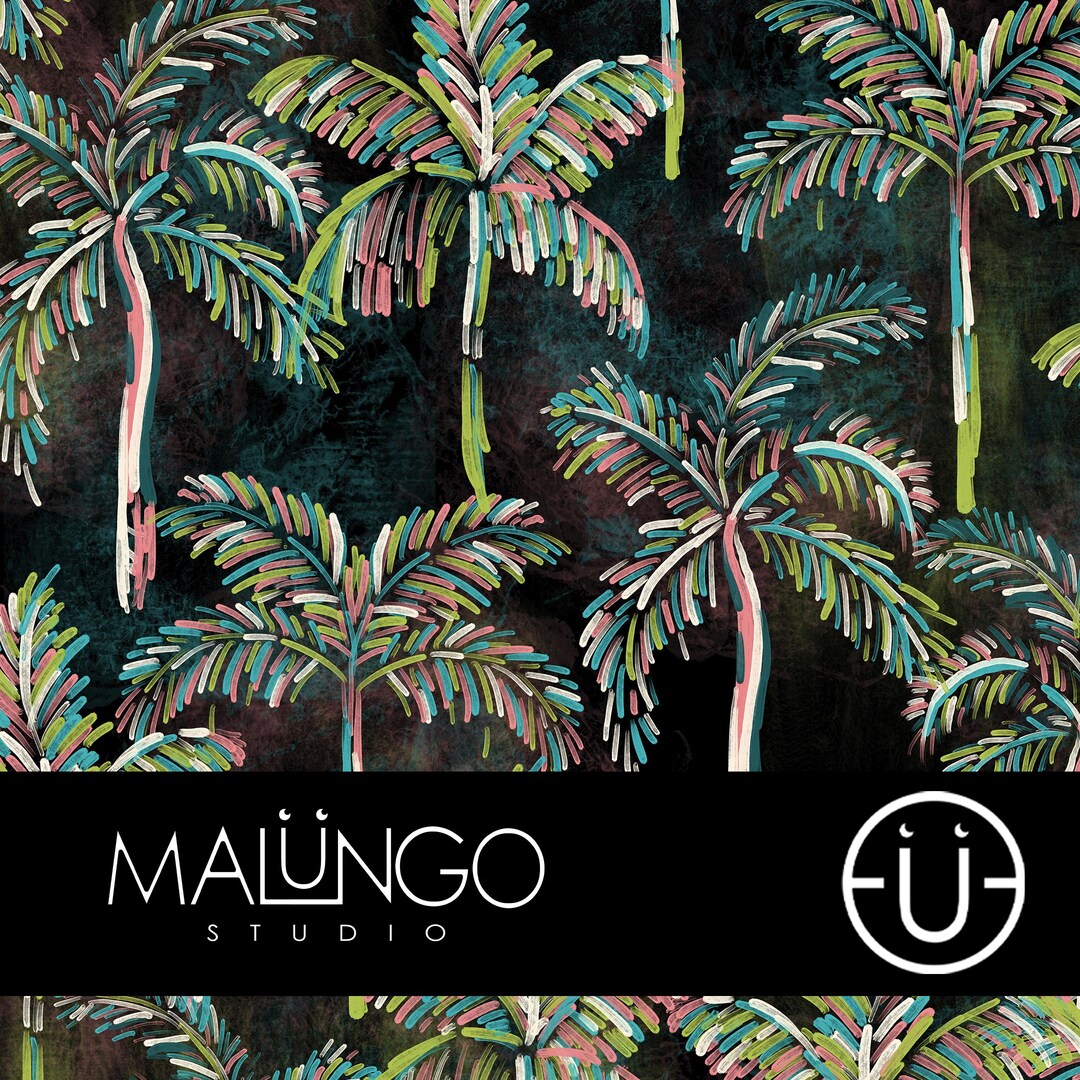 Multicolor Palm Tree Art Print (digital Download) - Etsy