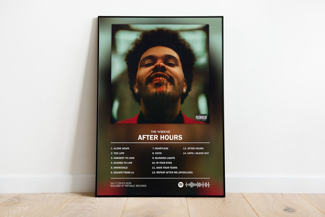 The Weeknd Poster, the Weeknd Album Cover Poster, AFTER HOURS, Poster ...