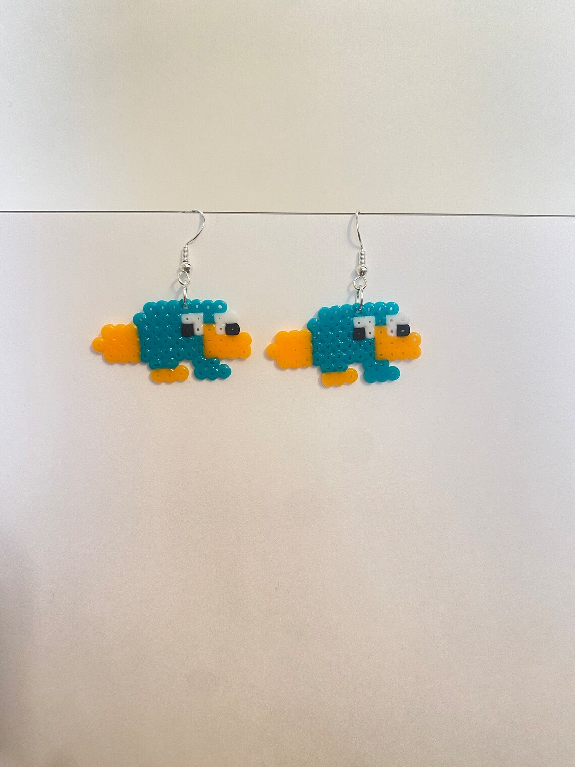 Adorable Mini Perler Bead Hama Bead the Platypus Inspired Earrings - Etsy
