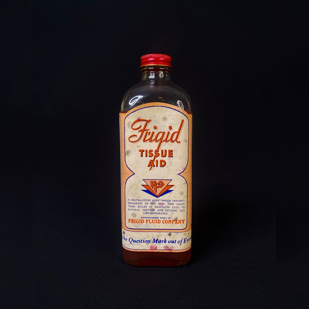 Vintage 1930s Frigid Tissue Aid Embalming Fluid Sealed Glass Bottle - Etsy