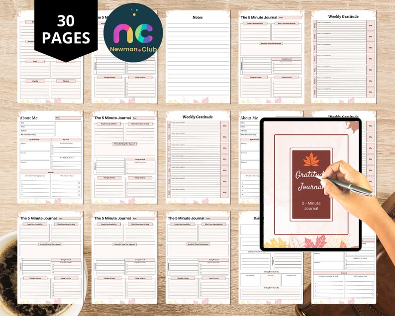 Gratitude Journal Printable Dream Manifestation Mindfulness ...