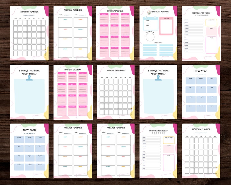 Kids Daily Planner, Printable Kids Journal. Gratitude Diary for ...