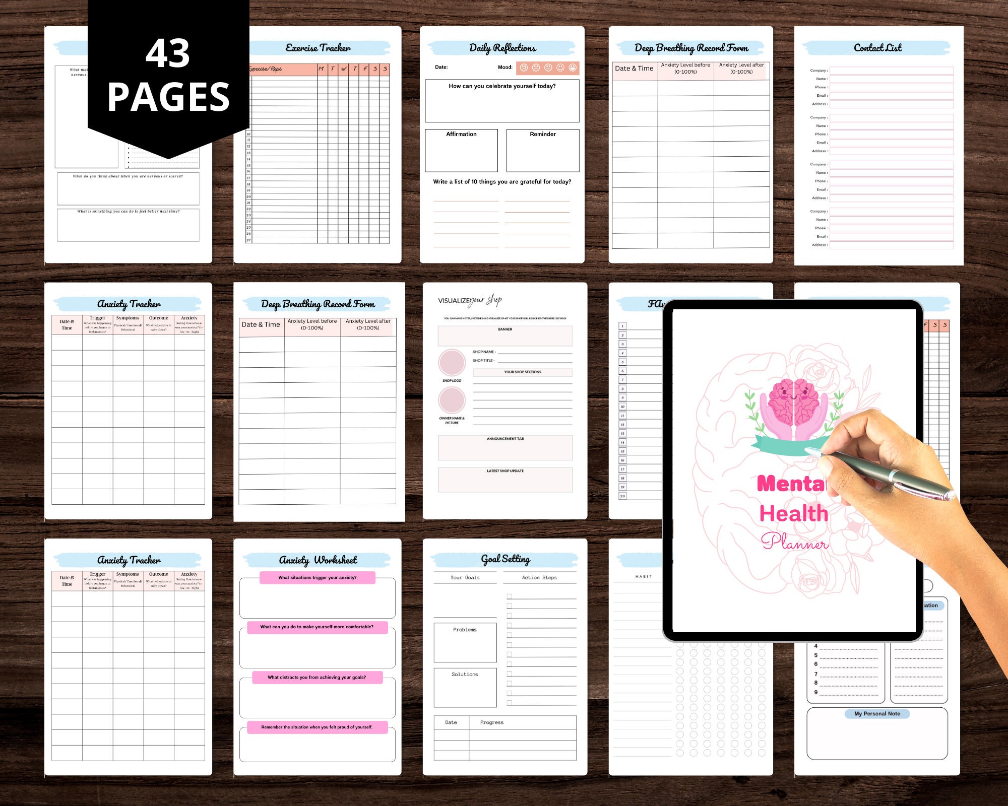 Printable Mental Health Journal Digital Therapy Workbook for Adults ...