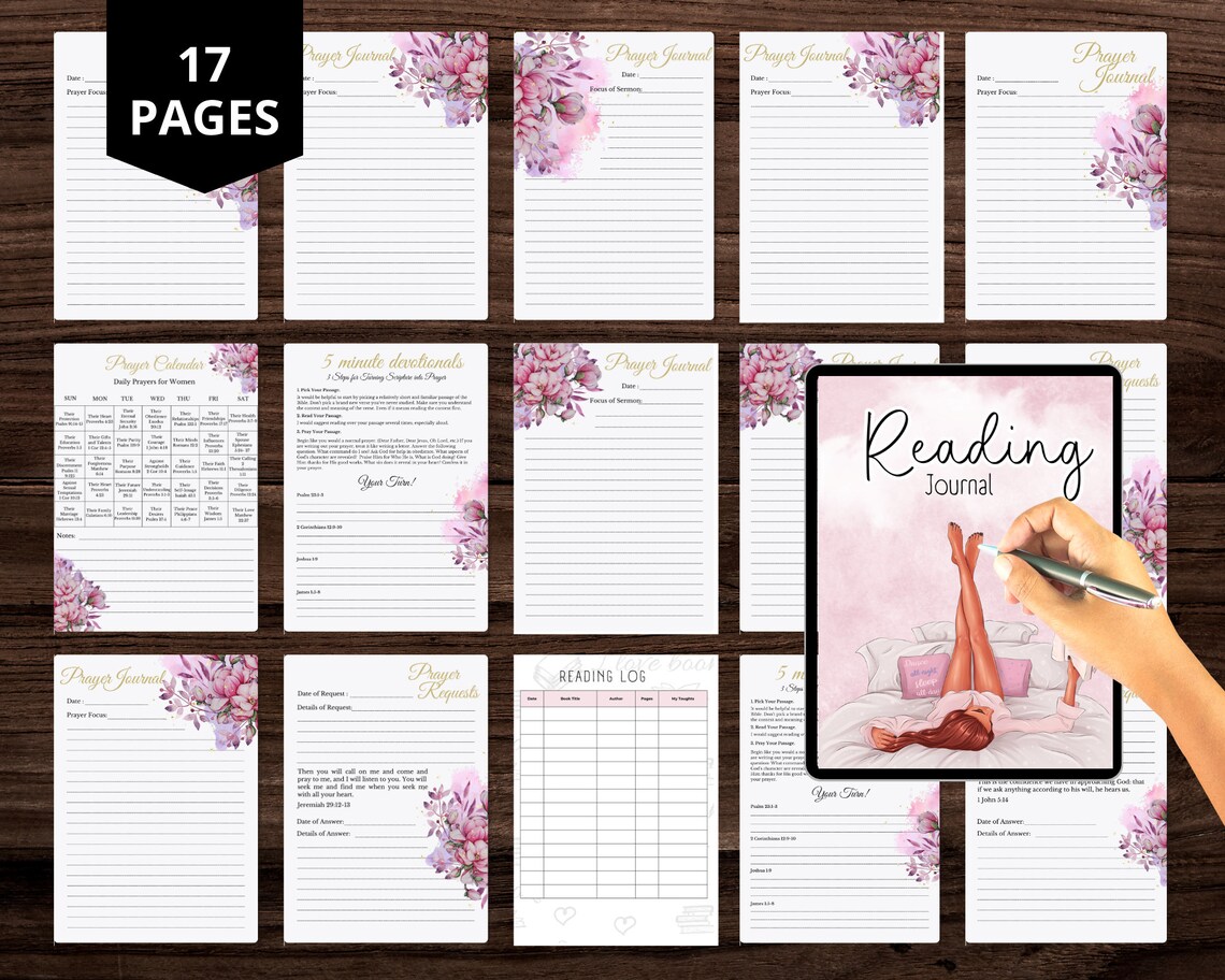 Prayer Journal Printable Bible Study Guide Gratitude Journal Digital ...