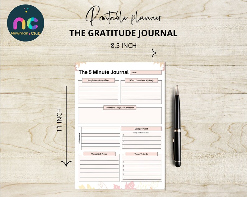 Gratitude Journal Printable Dream Manifestation Mindfulness ...