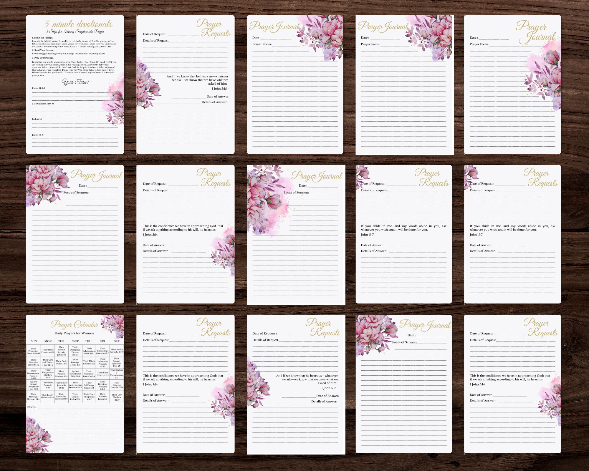 Prayer Journal Printable Bible Study Guide Gratitude Journal Digital ...