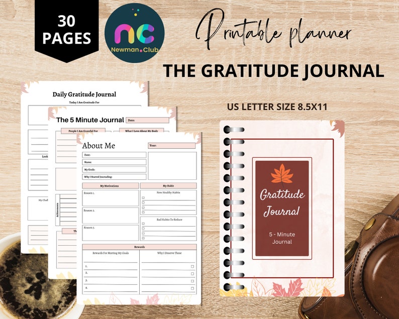 Gratitude Journal Printable Dream Manifestation Mindfulness ...