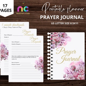 Prayer Journal Printable Bible Study Guide Gratitude Journal Digital ...