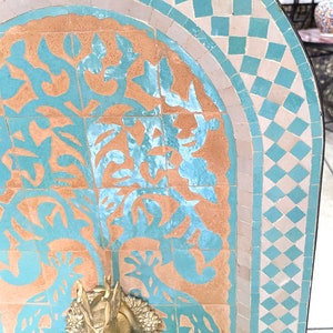 Royal Blue Handcraft Zellige Fountain: Stunning Custom Handmade Mosaic ...