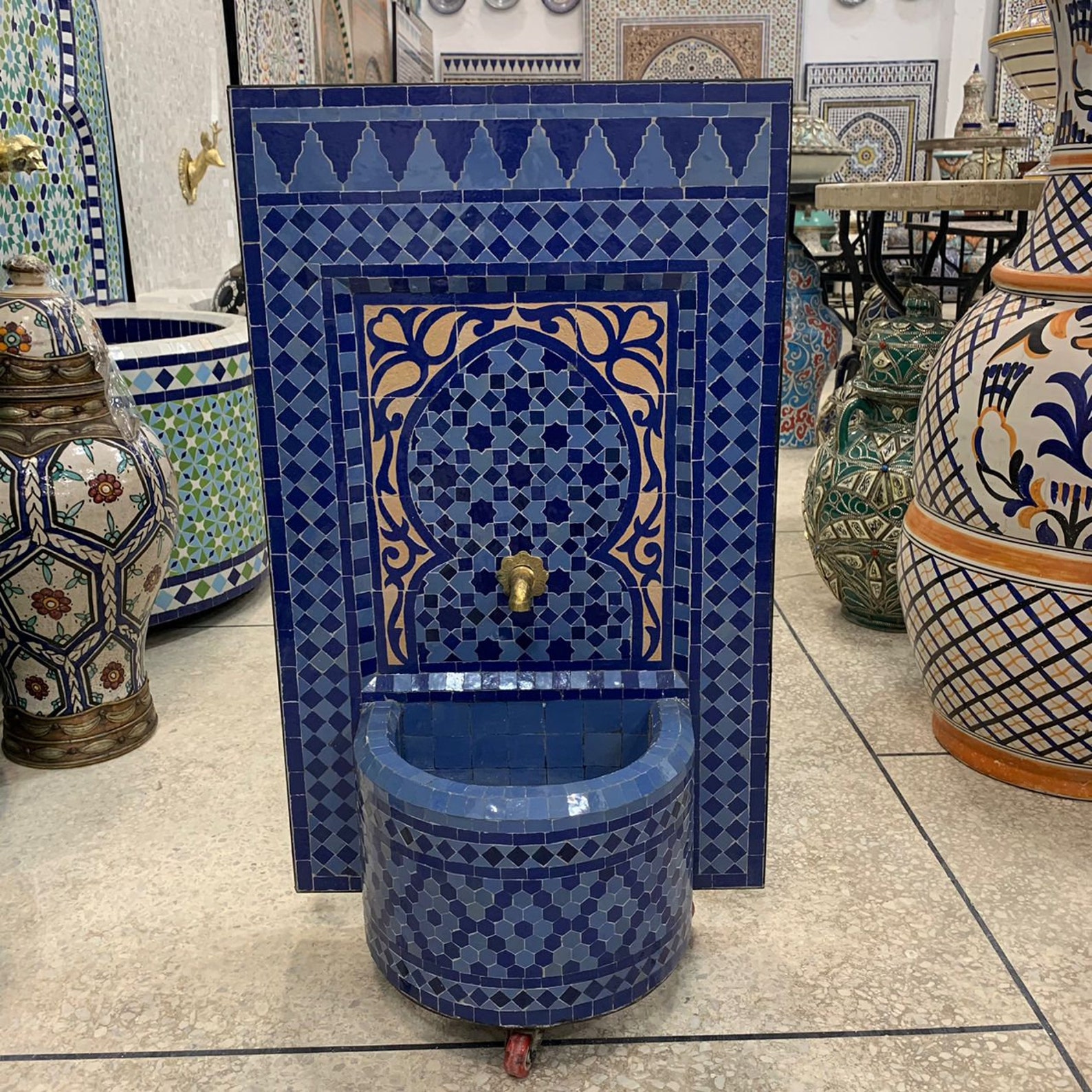 Royal Blue Fountains: Masterpieces of Moroccan Mosaic Art for Your ...