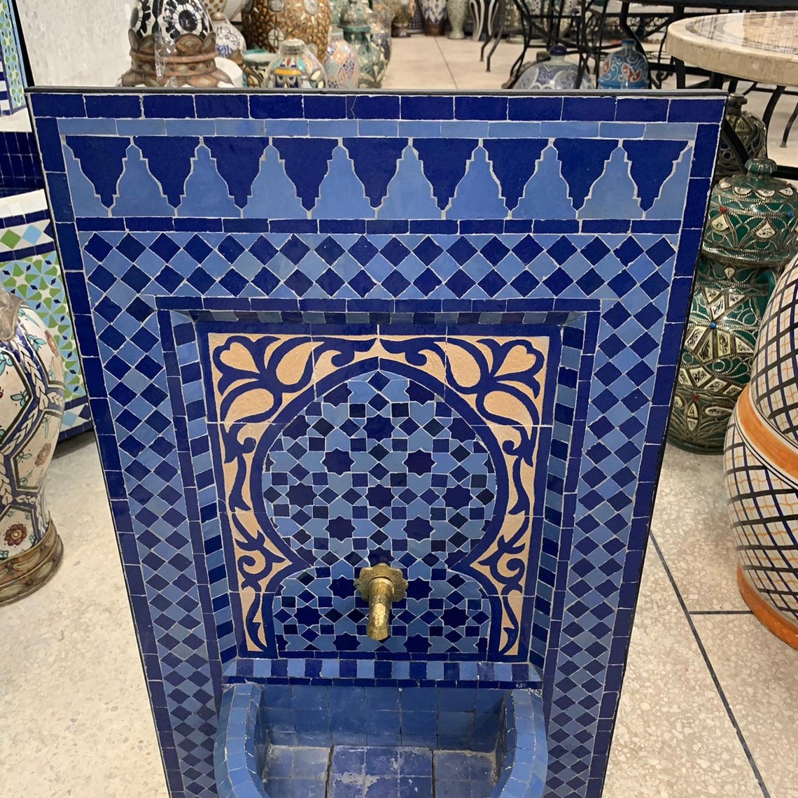 Royal Blue Fountains: Masterpieces of Moroccan Mosaic Art for Your ...