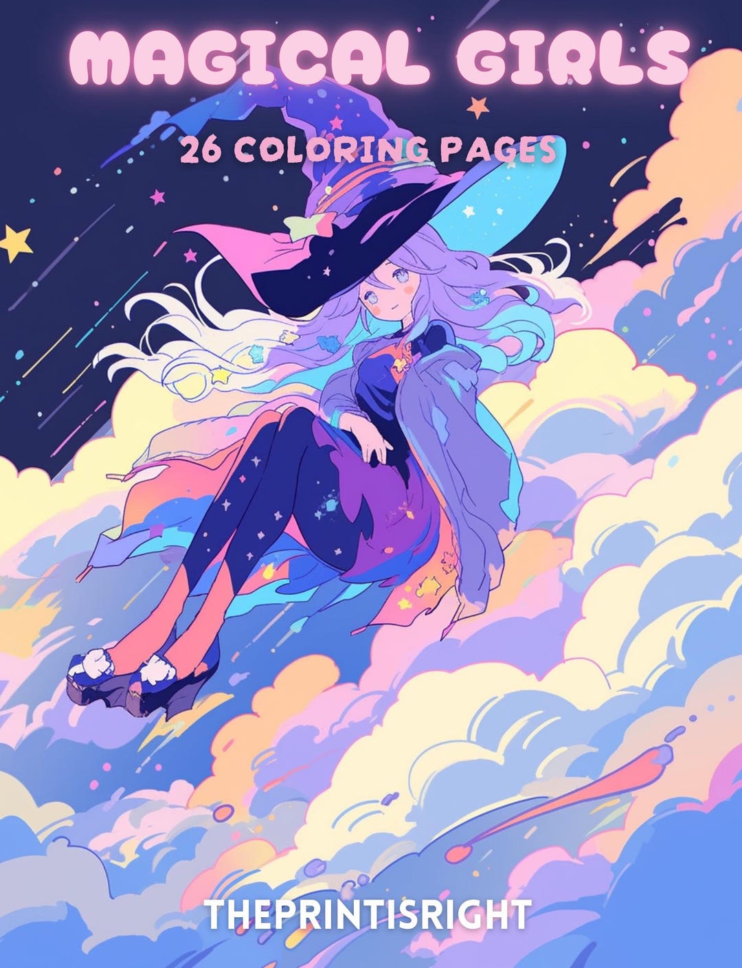 26 Magical Anime Girl Coloring Pages | Maho Shojo | Stress Relief and ...