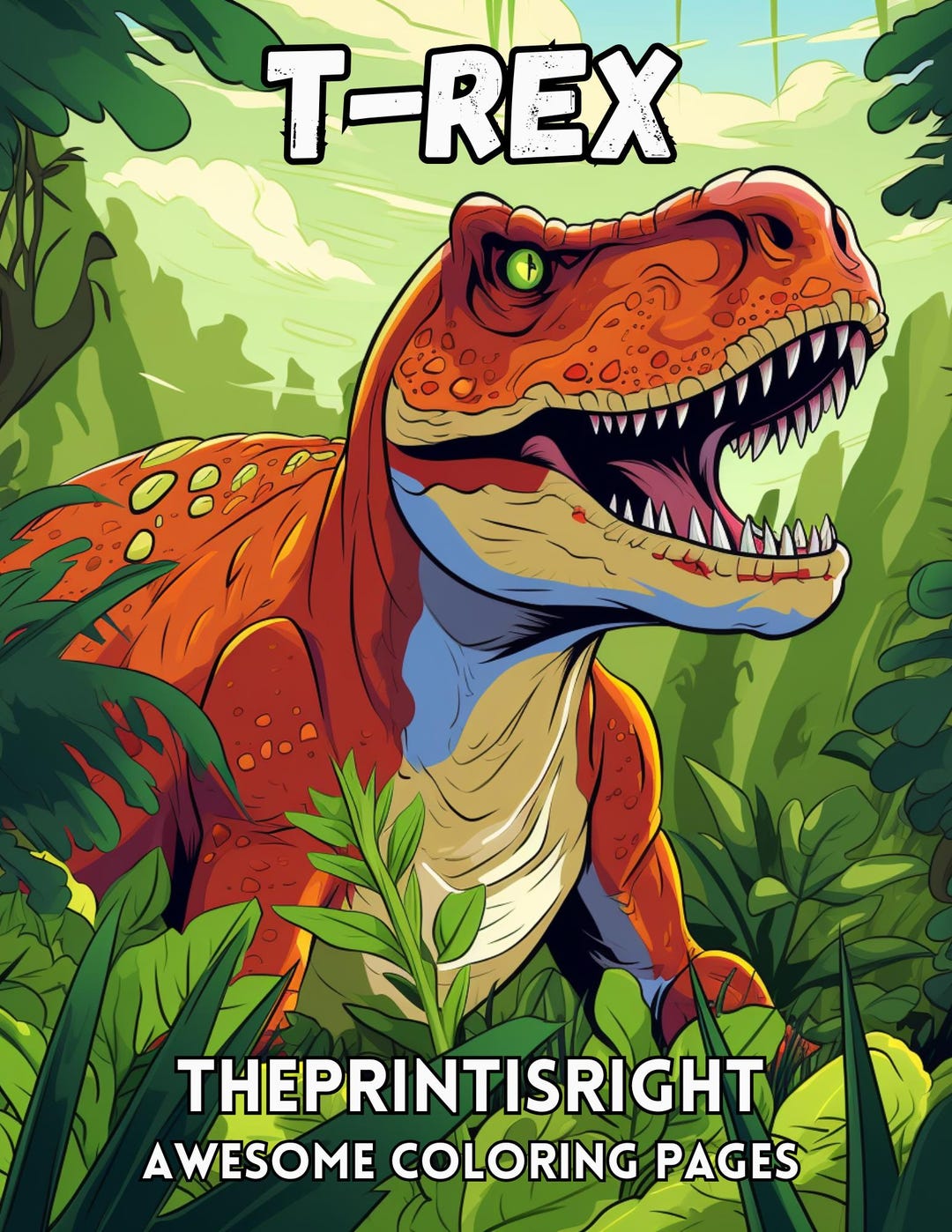 40 T-rex Coloring Pages | Fun Kids Coloring Pages | Stress Relief and ...