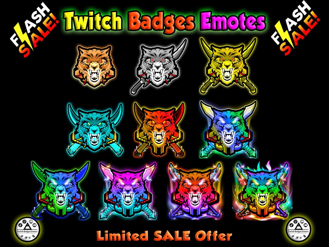 TIGER Sub Badges, Tiger Sub Badges for Twitch, Twitch Tiger Badges for ...