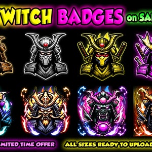 Samurai Twitch Sub Badges, Samurai Twitch Badges/samurai Badges for ...
