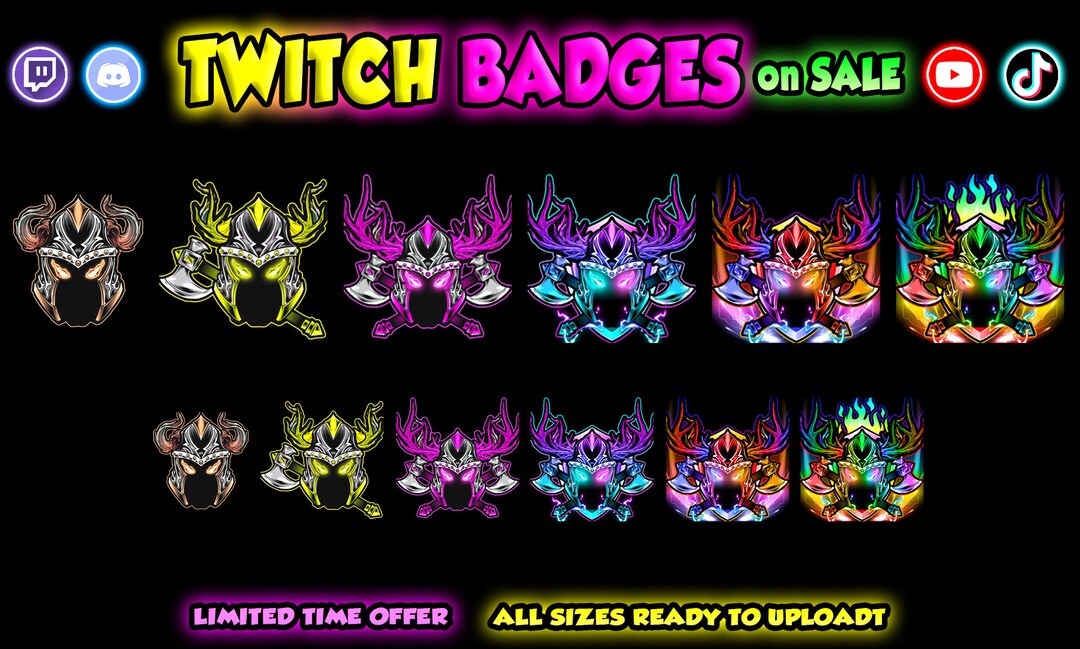 VIKING Sub Badges, Twitch Sub Badges, Twitch Badges, Twitch Sub Badge ...