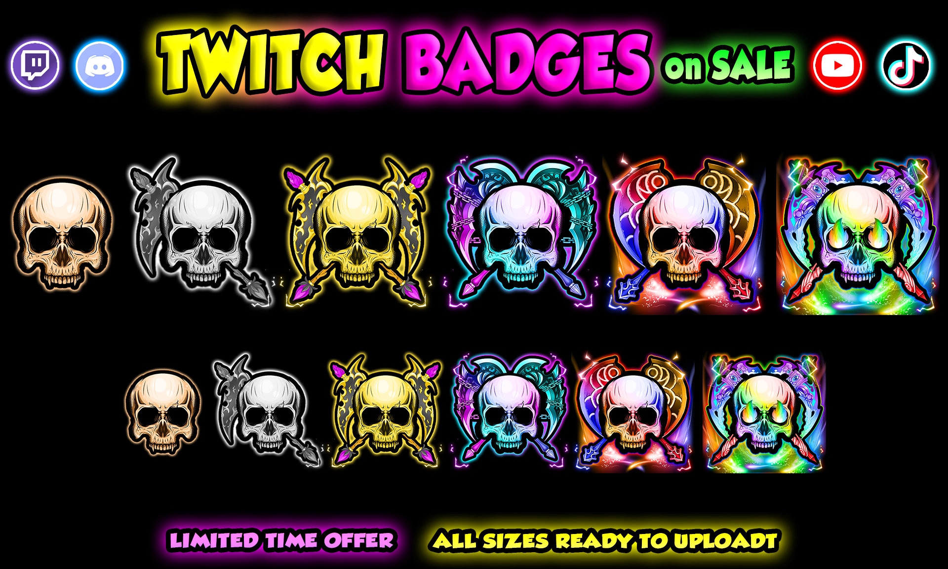 Skull Grim Reaper Twitch Sub Badges Skull Grim Reaper Twitch Badgesskull Grim Reaper Badges
