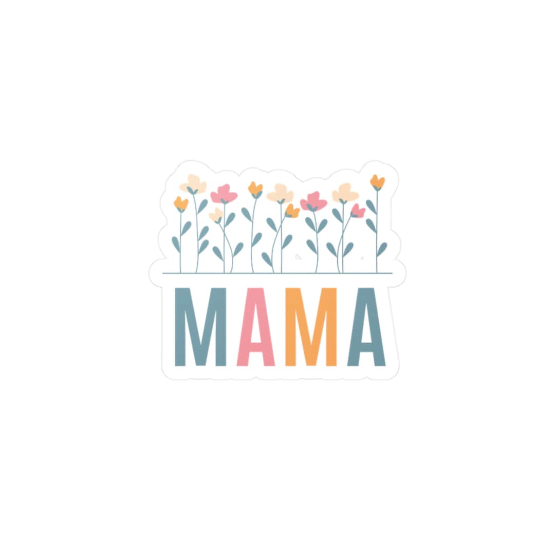 Mama With Flowers Stickers, Vinyl Decals - Etsy