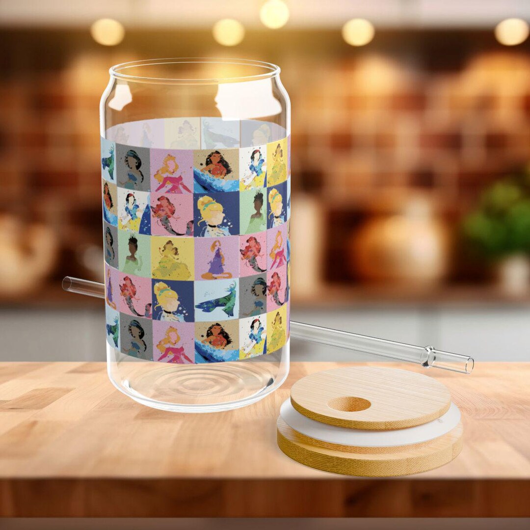 Disney Princess Glass, Disney Princess Tumbler, Custom Disney Princess ...