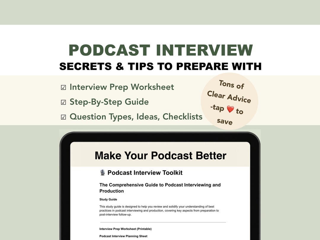 Podcast Interview Toolkit & Question Bank — Pro Host Templates ...
