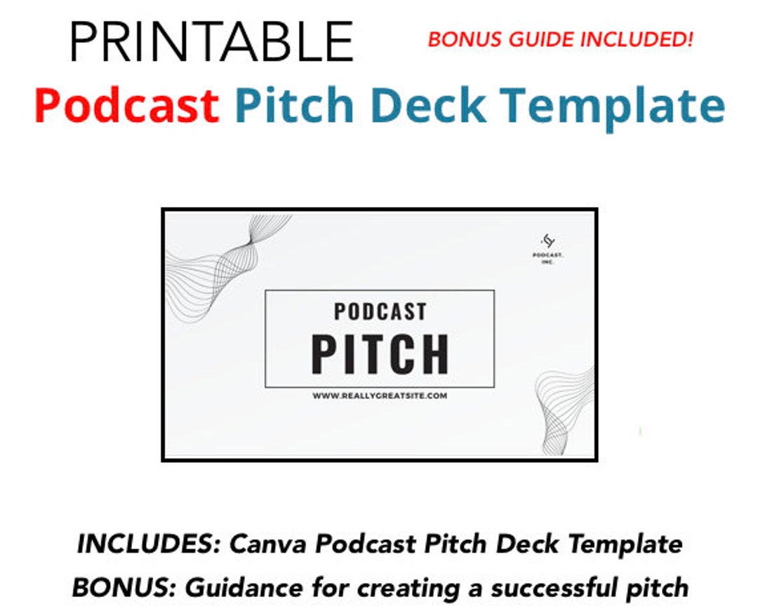Podcast Pitch Deck Template Examples + How to Write a Podcast Pitch - Etsy