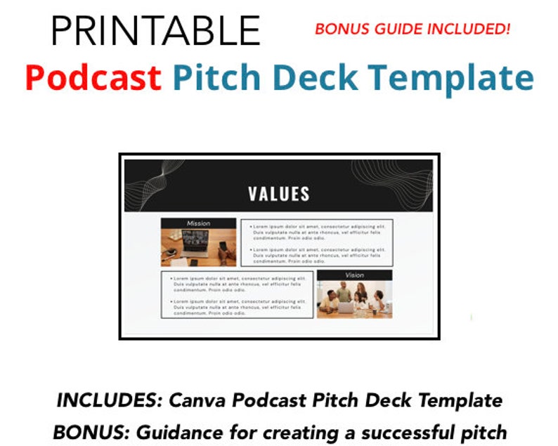 Podcast Pitch Deck Template Examples + How to Write a Podcast Pitch - Etsy