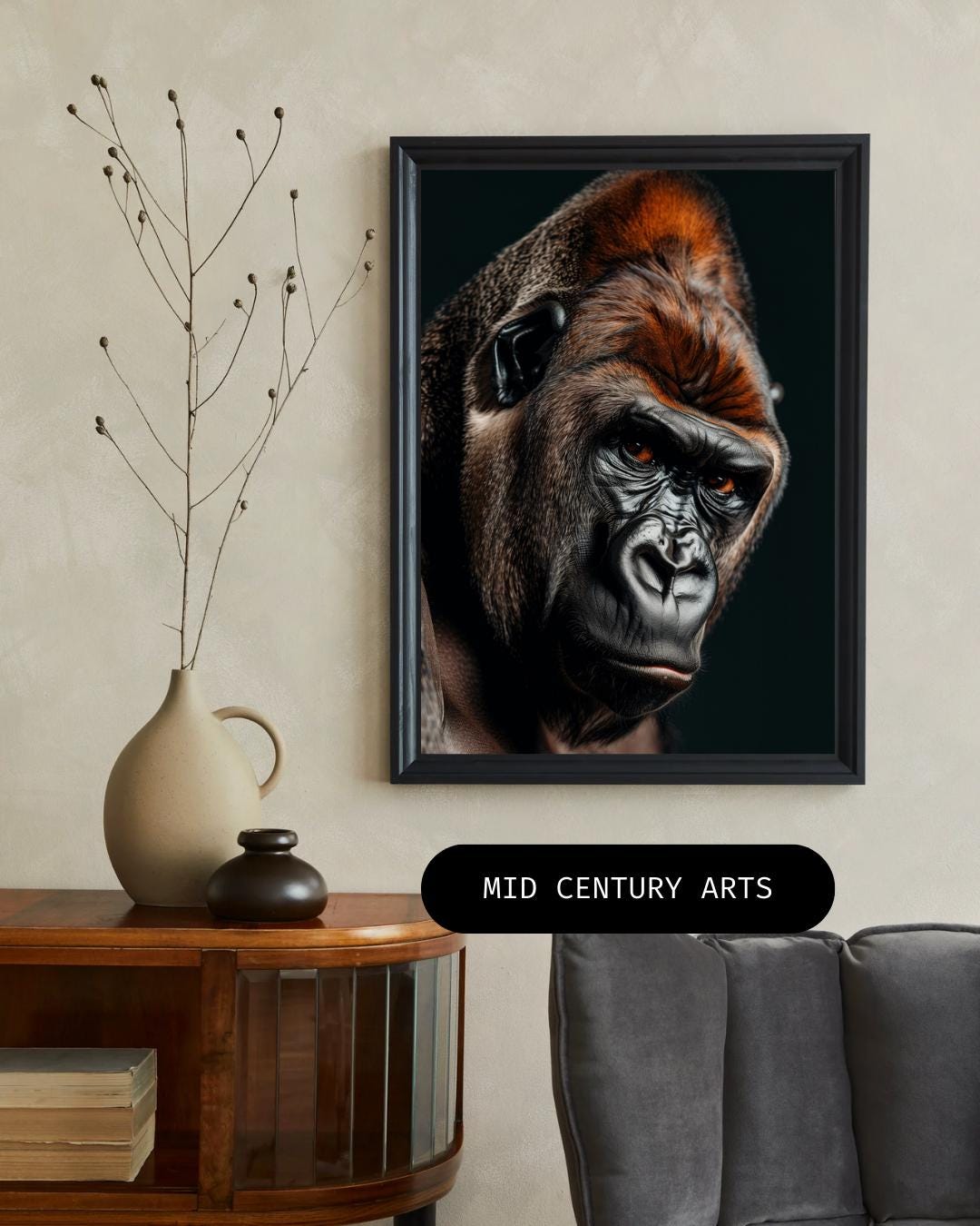 Gorilla | Wild Animal | Beauty of Nature | Home Decoration | Digital ...