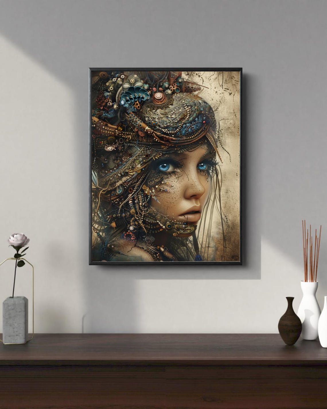 Alien Woman| Long Eyelashes |digital Art | Blue Eyes | Elaborate ...