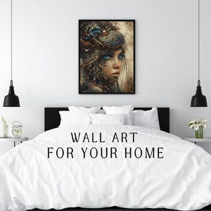 Alien Woman| Long Eyelashes |digital Art | Blue Eyes | Elaborate ...