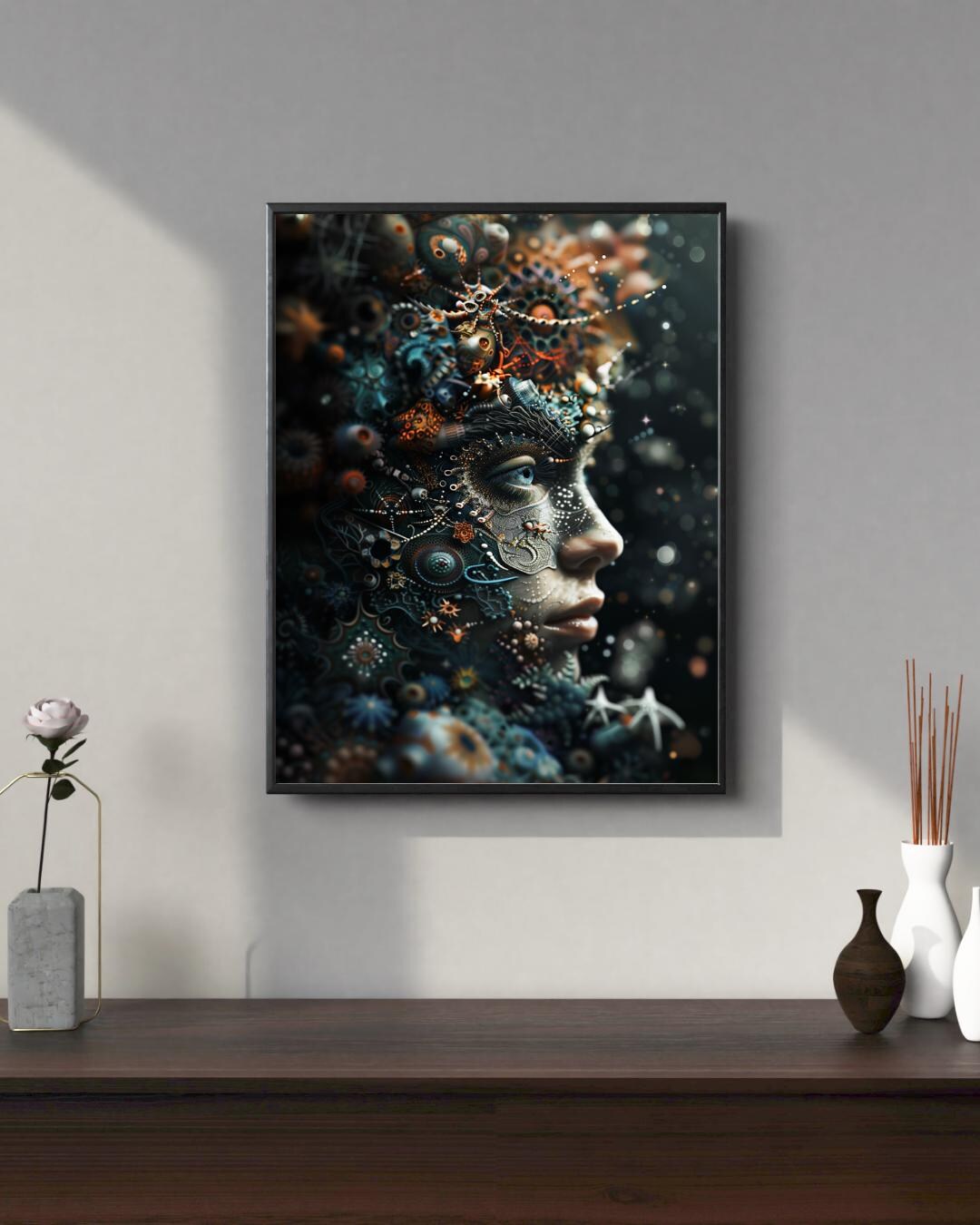 Woman digital Art Alien Digital Painting Hyper Realistic Oil Painting ...
