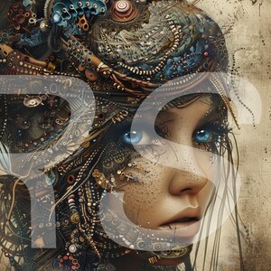 Alien Woman| Long Eyelashes |digital Art | Blue Eyes | Elaborate ...