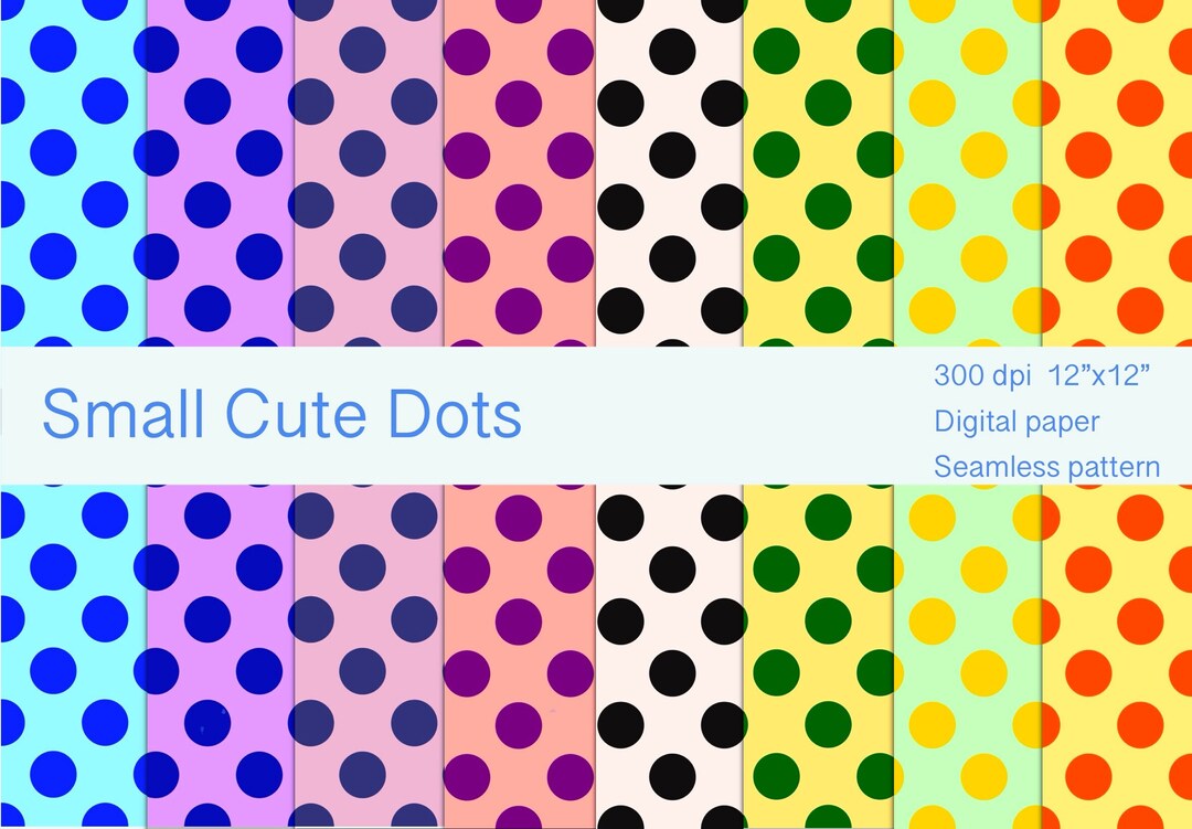 Small Cute Dots, Digital Paper , Seamless Pattern - Etsy